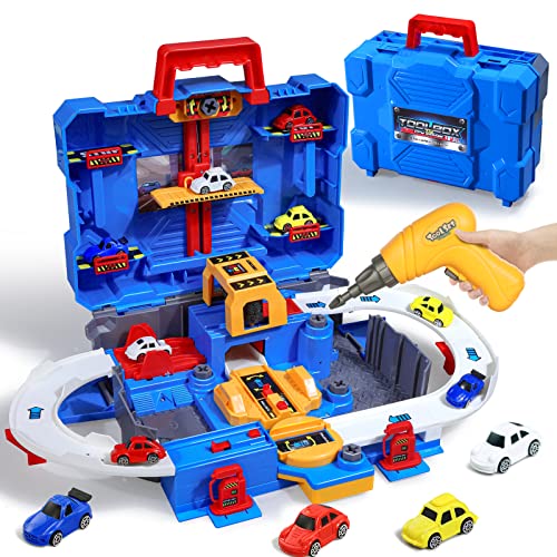 BBnote Race Track Adventure Car Game Kid Toy for 3 Year Old Boys Girls Birthday Gift, Cars Playsets Stem Toys for Boy Age 4 5 6 7 8,Toddler Educational Learning Creative Toys Set Puzzles