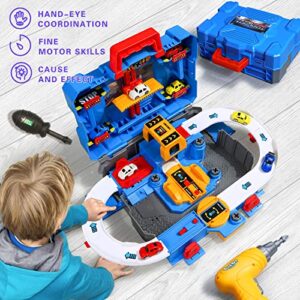 BBnote Race Track Adventure Car Game Kid Toy for 3 Year Old Boys Girls Birthday Gift, Cars Playsets Stem Toys for Boy Age 4 5 6 7 8,Toddler Educational Learning Creative Toys Set Puzzles