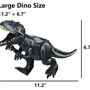 10 Pack Playset Jurassic Dinosaurs, 2 Large(11") + 8 Small(4"), Building Dino Action Figures Toys, Kids Boys Educational Party Favors Gift Idea 46