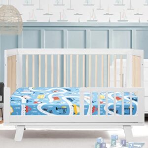 Cloele Fitted Crib Sheet - Baby Nursery Sheet 100% Polyester 2 Pack Cozy Bed Sheet Set for Standard Crib and Toddler Mattresses - Cartoon Car Nursery Bed Sheet Infant Baby Toddler Sheet for Baby