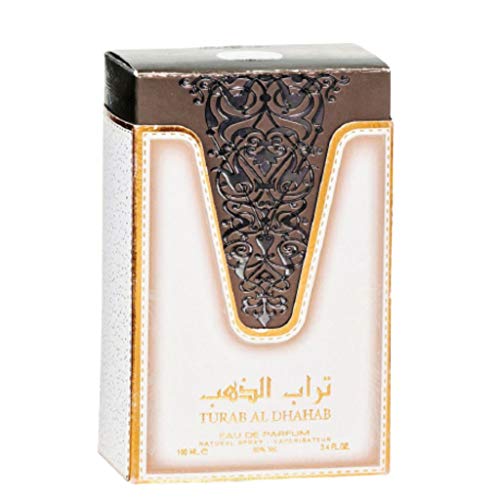 Turab Al Dhahab for Women EDP - Eau De Parfum 100ML (3.4oz) | Arabian Perfumery | Warm & Sunny Blend of Hibiscus Blossom, Tangerine, Coconut, & White Musk | Everyday Essential | by Ard Al Zaafaran