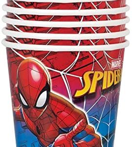 FAKKOS Design Spider Man Plates Napkins Cups for 16 Guests Birthday Party Supplies 48 pieces