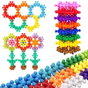 kclroeo building blocks, 320 pcs educational building toys stem toys building discs sets interlocking solid plastic for preschool kids boys and girls, promotes fine motor skills & sensory development