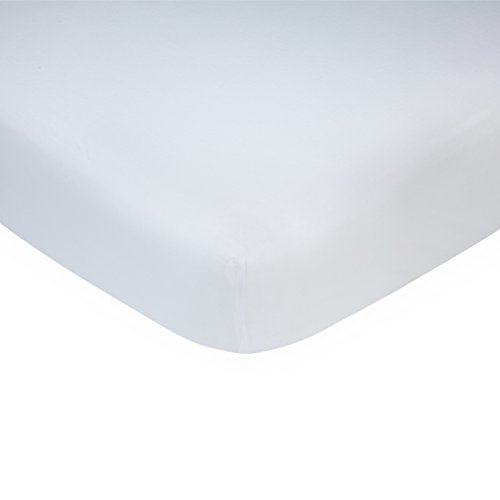 Carter's Solid White Cotton Sateen Fitted Crib Sheet - 52" x 28"