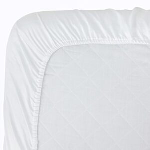 Carter's Solid White Cotton Sateen Fitted Crib Sheet - 52" x 28"