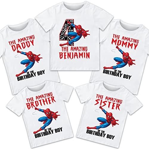 Spiderman birthday shirt, Spiderman birthday tshirt Spiderman family shirts, Spiderman theme party shirts, Spiderman matching shirts, Spiderman tshirt