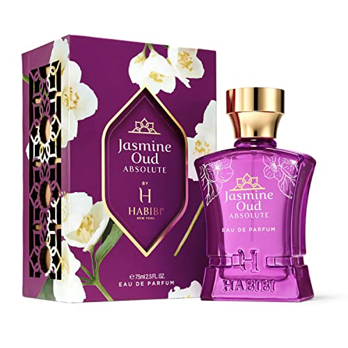 H HABIBI Jasmine Oud Absolute Luxury Eau de Parfum Women's Fragrance - Fresh & Floral, Woody, Spring & Summer Perfume- Unique & long-lasting Fragrance, Made of Rare Exotic Notes - 2.5 fl oz