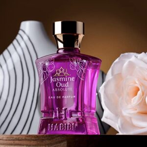 H HABIBI Jasmine Oud Absolute Luxury Eau de Parfum Women's Fragrance - Fresh & Floral, Woody, Spring & Summer Perfume- Unique & long-lasting Fragrance, Made of Rare Exotic Notes - 2.5 fl oz