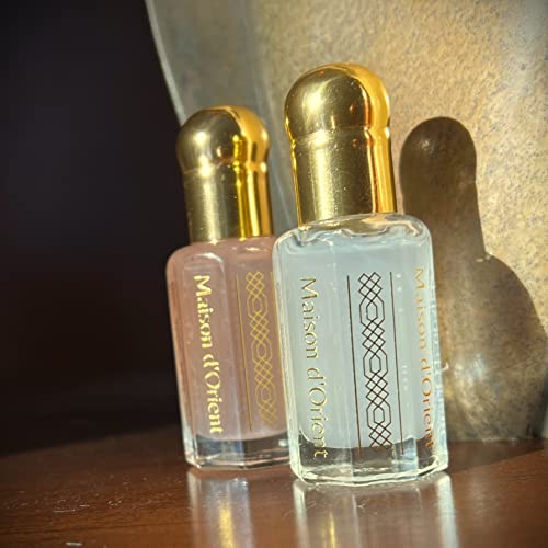 Maison d'Orient Musk Tahara Collection (White & Pink Musk) Arabian Alcohol Free Attar Perfume Oils - Vegan & Cruelty-Free from Fragrance House, Dubai UAE Oriental Blends