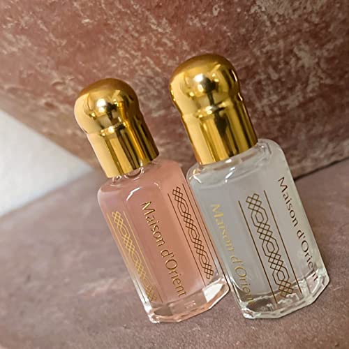 Maison d'Orient Musk Tahara Collection (White & Pink Musk) Arabian Alcohol Free Attar Perfume Oils - Vegan & Cruelty-Free from Fragrance House, Dubai UAE Oriental Blends