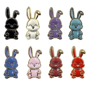 xanadued 8 pcs foldable bunny phone bracket cute easter rabbit hidden mobile phone kickstand holder multifunction portable cell phone stand attachment for desk