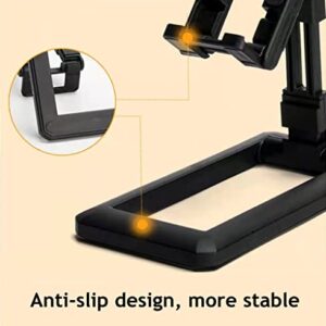 JUSDIQIR Cell Phone Stand Phone Dock Holder Stand Foldable Phone Dock Multi-Angle Universal Adjustable Tablet Compatible with Cell Phone Tablet… (Black)