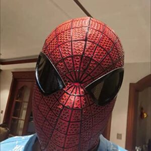 Superhero Mask Halloween Masks with Faceshell and Lenses, high quality handcraft Movie Prop Replica，Cosplay Costumes Mask (Adult mask, C)