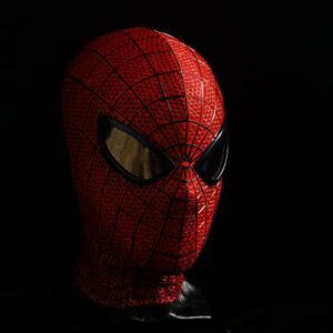 Superhero Mask Halloween Masks with Faceshell and Lenses, high quality handcraft Movie Prop Replica，Cosplay Costumes Mask (Adult mask, C)