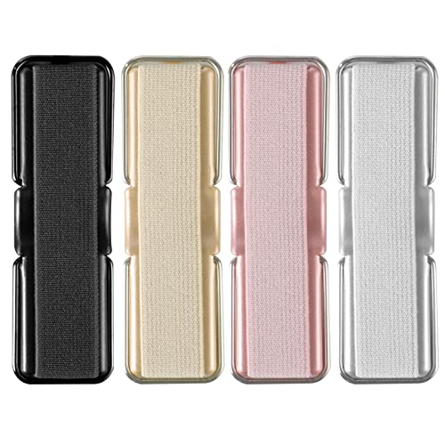 4 Pcs Finger Strap Phone, Phone Strap Phone Finger Holer Back of Phone Grip with Stand Universal Elastic Finger Holder for Phone