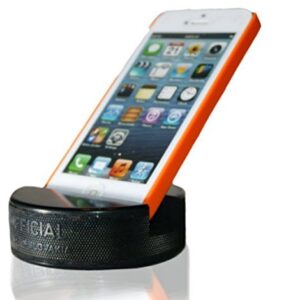 PUCKUPS - The Original Indestructible Hockey Puck Cell Phone Stand - The Best Universal Smartphone Stand. Compatible for All iPhone/Samsung/Google/LG Smartphones. Made from a Real Hockey Puck (1 Pack)