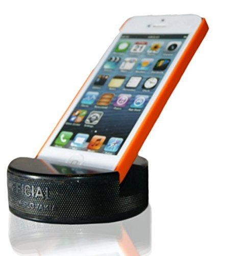 PUCKUPS - The Original Indestructible Hockey Puck Cell Phone Stand - The Best Universal Smartphone Stand. Compatible for All iPhone/Samsung/Google/LG Smartphones. Made from a Real Hockey Puck (1 Pack)