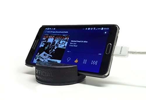 PUCKUPS - The Original Indestructible Hockey Puck Cell Phone Stand - The Best Universal Smartphone Stand. Compatible for All iPhone/Samsung/Google/LG Smartphones. Made from a Real Hockey Puck (1 Pack)