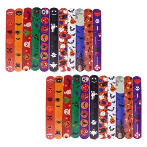 ibasenice 288 pcs Props Slap Decors Favors Wristbands Band Random Snap Supplies Bracelets Photo for Pumpkin Wrist Wristband Bands Circle Parties Style Kids Print Ghost Decorative Spider