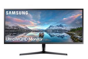 samsung 34-inch sj55w ultrawide gaming monitor (ls34j550wqnxza) – 75hz refresh, wqhd computer monitor, 3440 x 1440p resolution, 4ms response, freesync, split screen, hdmi, black