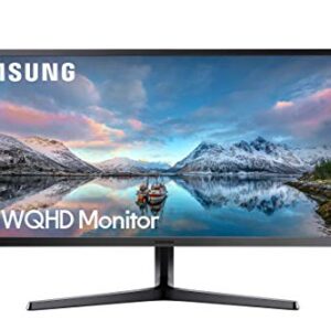 SAMSUNG 34-Inch SJ55W Ultrawide Gaming Monitor (LS34J550WQNXZA) – 75Hz Refresh, WQHD Computer Monitor, 3440 x 1440p Resolution, 4ms Response, FreeSync, Split Screen, HDMI, Black