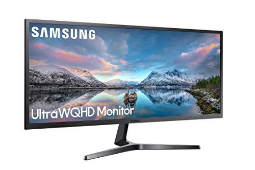 SAMSUNG 34-Inch SJ55W Ultrawide Gaming Monitor (LS34J550WQNXZA) – 75Hz Refresh, WQHD Computer Monitor, 3440 x 1440p Resolution, 4ms Response, FreeSync, Split Screen, HDMI, Black