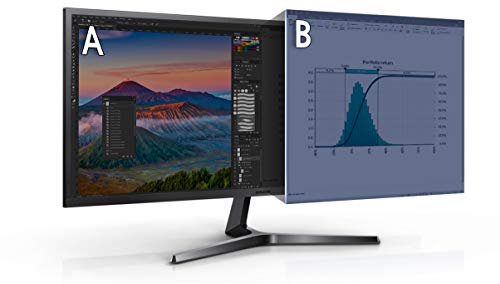 SAMSUNG 34-Inch SJ55W Ultrawide Gaming Monitor (LS34J550WQNXZA) – 75Hz Refresh, WQHD Computer Monitor, 3440 x 1440p Resolution, 4ms Response, FreeSync, Split Screen, HDMI, Black