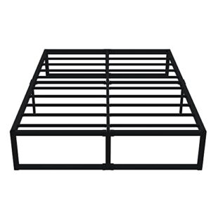 Lutown-Teen 14 Inch King Bed Frame Sturdy Mattress Foundation, Heavy Duty Metal Platform with Steel Slats Support No Box Spring Needed, Noise Free, Easy Assembly, Black