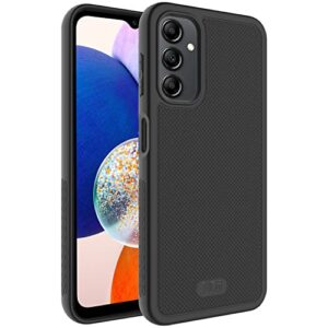 tudia slim grip designed for samsung galaxy a14 5g case (2023), [linngrip] shockproof lightweight non-slip soft tpu ultra slim protection for galaxy a14 5g phone case (black)