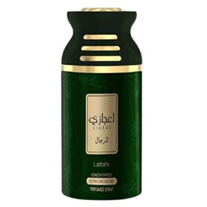 ejaazi deodorant-250ml(8.4oz ) i ejaazi, 3 pack | oriental deo with a classic combination of oudh, roses & vanilla i energizing oud fragrance i classy unisex scent i summer deo fresh, citrus, pepper i vanilla, jasmine, white musk, ambergris & saffron i by