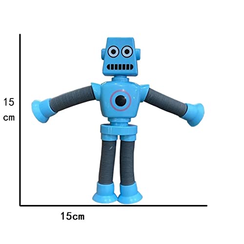 4 Pcs Telescopic Suction Cup Robots Toy,Funny Robots Shape Changing Retractable Pulling Arms Leggs Educational Toys,Kids Adults Telescopic Tube Cartoon Puzzle Toy (B-4PCS, OneSize)