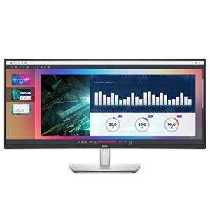 dell 34 inch ultrawide , wqhd (wide quad high definition), curved usb-c monitor (p3421w), 3440 x 1440 at 60hz, 3800r curvature, 1.07 billion colors, adjustable, black