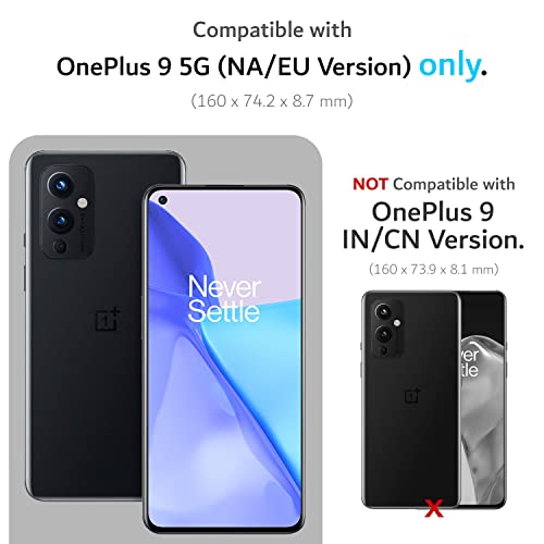 TUDIA DualShield Designed for OnePlus 9 Case 5G [NA/EU Version], [Merge] Shockproof Dual Layer Military Grade Drop Protection Slim Protective Case - Matte Black