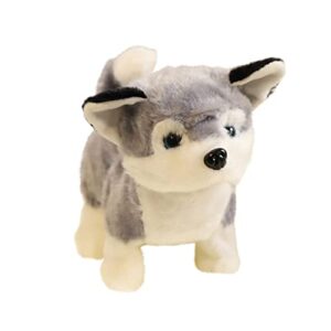 kids toys cute stuffed animal electronic dog interactive toys for walks, barks, plush toy baby doll soft kawaii plushies room decor cute stuff for your room hug sleep great mother gifts (husky)