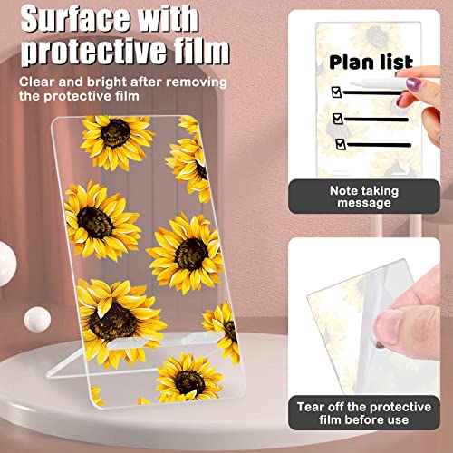 Cute Phone Stand for Desk Clear Yellow Sunflower Girls Women Kids Pretty Flower Floral Adjustable Phone Stand Holder Desk Accessories Compatible with All Phones,Tablets,iPhone,Switch,iPad.