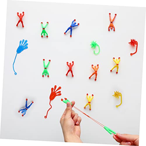 NUOBESTY 240 pcs Stretchable Hands Game Frogs Tricky Crawlers Climbers Flying Wall Funny New Children Man Spider Toys Including Christmas Party Elastic Boys Sticky Girls Fun Crawler