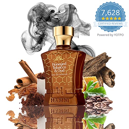 H HABIBI Honeyed Tobacco & Oud- Eau de Parfum For Men Long-Lasting Oud Cologne. Woody, Smokey, Sweet and Unique. Made with Rare Exotic Notes