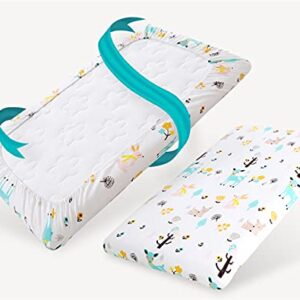 Liveinu Crib Mattress Cover Stretchy Fitted Sheet Portable Mini Crib Sheets,Convertible Playard Mattress Cover Toddler Crib Mattress Protector for Girls Boys 70x39x2 inches Cars