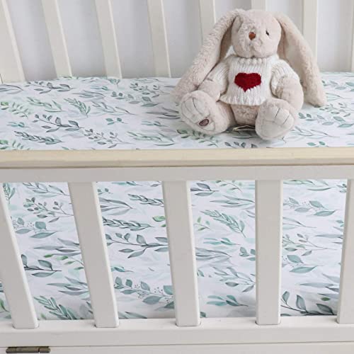 Baby Car Seat Cover & Crib Sheet, Green Leaf