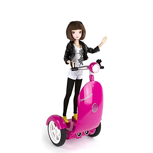 Smartgurlz Jun Doll and Siggy Robot Scooter with Rechargeable USB Battery Unit Coding Toy for Girls, Kids Educational Programmable STEM Learning Programming Robots Doll Toys