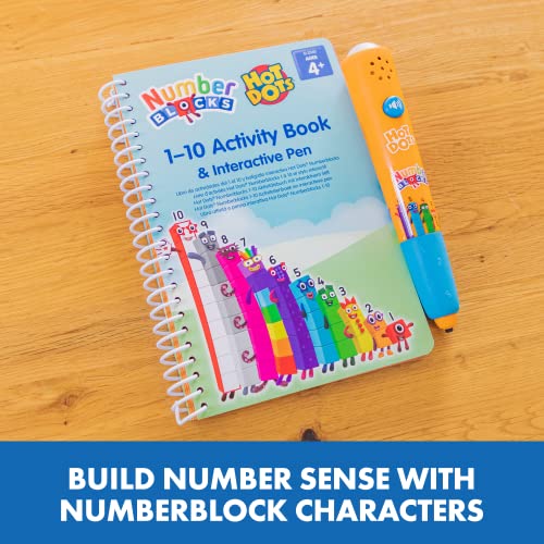 Educational Insights Hot Dots Numberblocks Workbook Numbers 1-10 with Interactive Pen, 75+ Activities, Easter Basket Stuffer for Kids Ages 4+