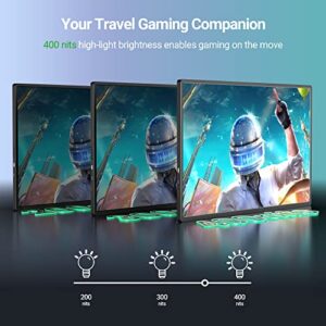 SVANTTO 16” 2K Portable Gaming Monitor, 120Hz 2ms Professional Esports Portable Monitor for Laptop with FreeSync, Plug and Play, w/Smart Cover & Speakers, VESA Mountable, Lightweight Travel Monitor