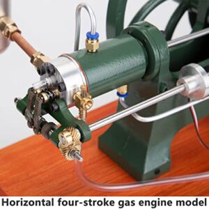 KAROYD Retro Engine Model, Retro Horizontal Four-Stroke Water-Cooling Gasoline Engine Internal Combustion Engine Model, Mechanical Educational Toys for Kids Adults