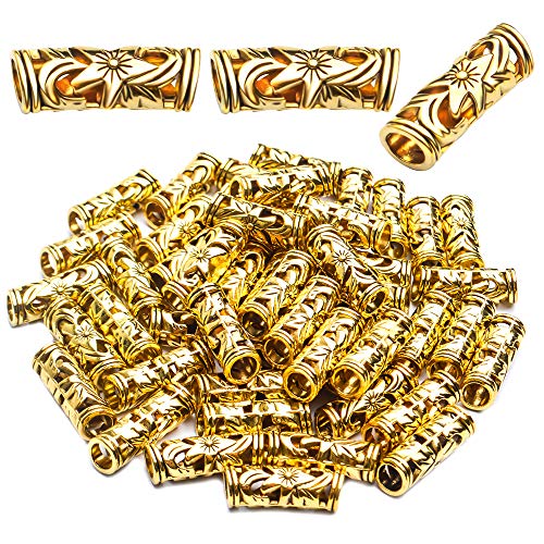 Bail Beads, 50pcs Curved Tube Spacer Beads Antique Alloy Hollow Tube Beads Slide For European Charm Bracelet Necklace Jewelry Making, Antique Golden, 22 x 8 mm, Hole: 5mm