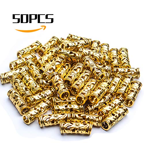 Bail Beads, 50pcs Curved Tube Spacer Beads Antique Alloy Hollow Tube Beads Slide For European Charm Bracelet Necklace Jewelry Making, Antique Golden, 22 x 8 mm, Hole: 5mm