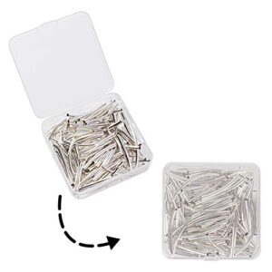 PH PandaHall 220pcs Noodle Tube Beads 4 Sizes Silver Long Curved Tube Noodles Beads Brass Tube Spacer Beads for DIY Wrist Bracelet Anklet Necklace Earring Jewelry Making(50mm, 40mm, 30mm, 25mm)