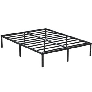 Maenizi King Size Bed Frame No Box Spring Needed, 14 Inch Heavy Duty King Platform Bed Frame Support Up to 3000 lbs, Easy Assembly, Noise Free, Black