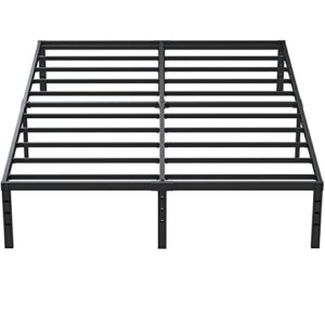 Maenizi King Size Bed Frame No Box Spring Needed, 14 Inch Heavy Duty King Platform Bed Frame Support Up to 3000 lbs, Easy Assembly, Noise Free, Black