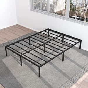 Maenizi King Size Bed Frame No Box Spring Needed, 14 Inch Heavy Duty King Platform Bed Frame Support Up to 3000 lbs, Easy Assembly, Noise Free, Black