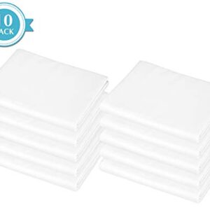 American Baby Company 10-Piece Cotton-Polyester Blend, Standard Daycare/Pre-School Cot Sheets, White, 23" x 51", for Boys and Girls, 10 Count